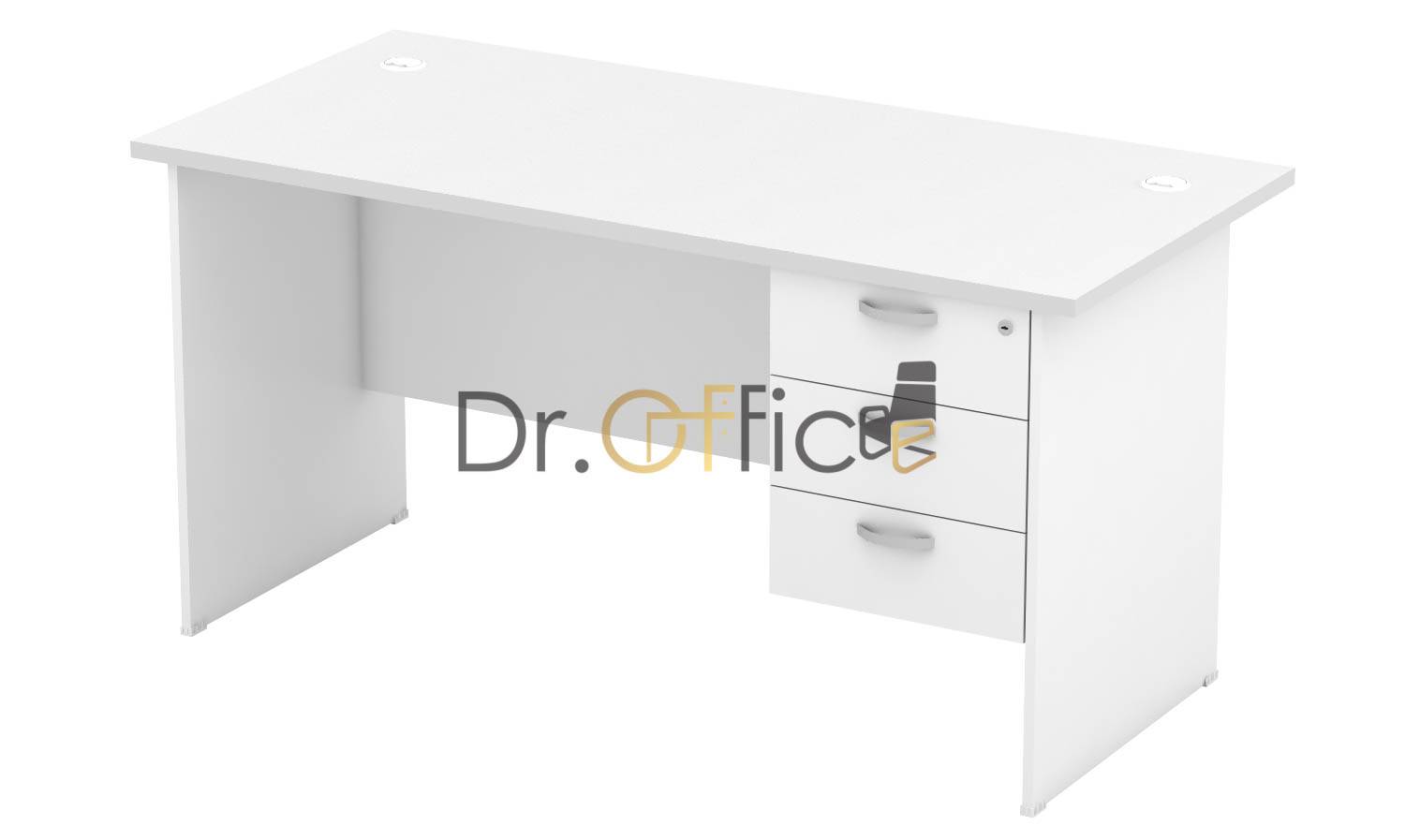 M-EXT127-Q-YH3 WOODEN RECTANGULAR TABLE WITH FIXED DRAWER