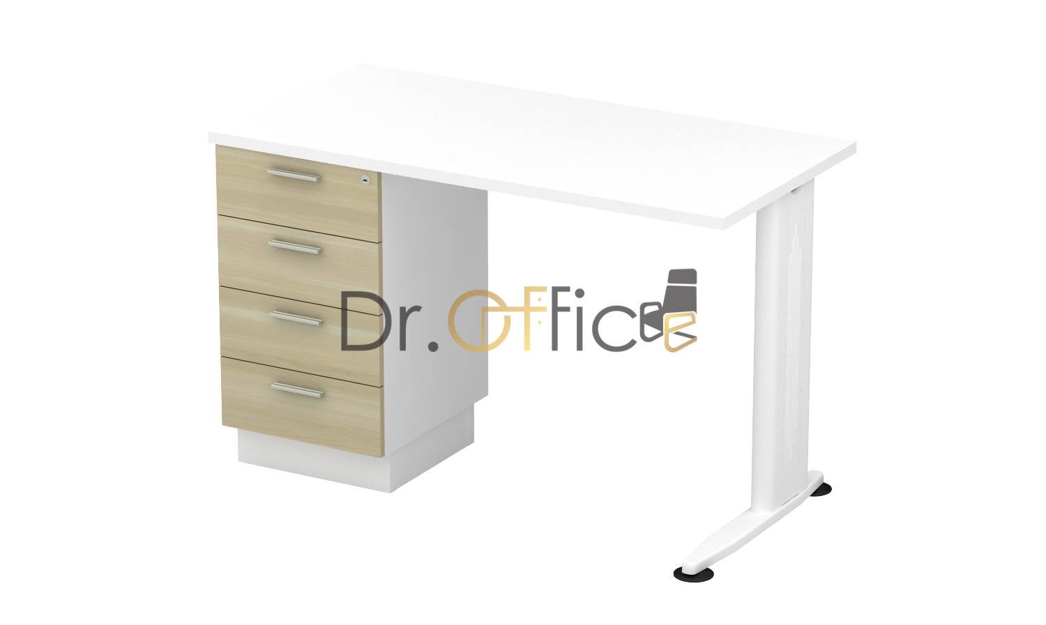 M-HBD1264 STANDARD RECTANGULAR TABLE FIXED DRAWER