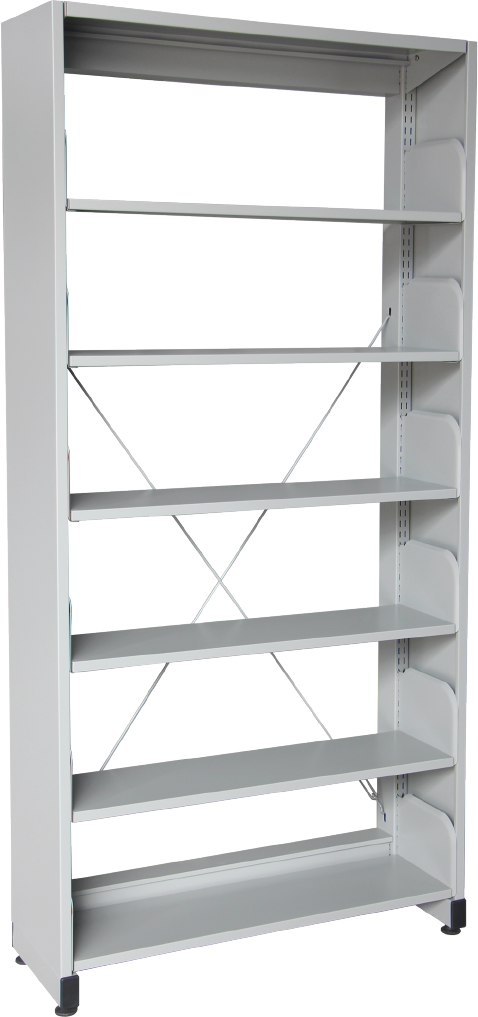 GV-S316 LIBRARY RACK SINGLE SIDED WITH SIDE PANEL (6 LEVEL)