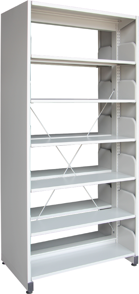 GV-S326 LIBRARY RACK DOUBLE SIDED WITH SIDE PANEL (6 LEVEL)