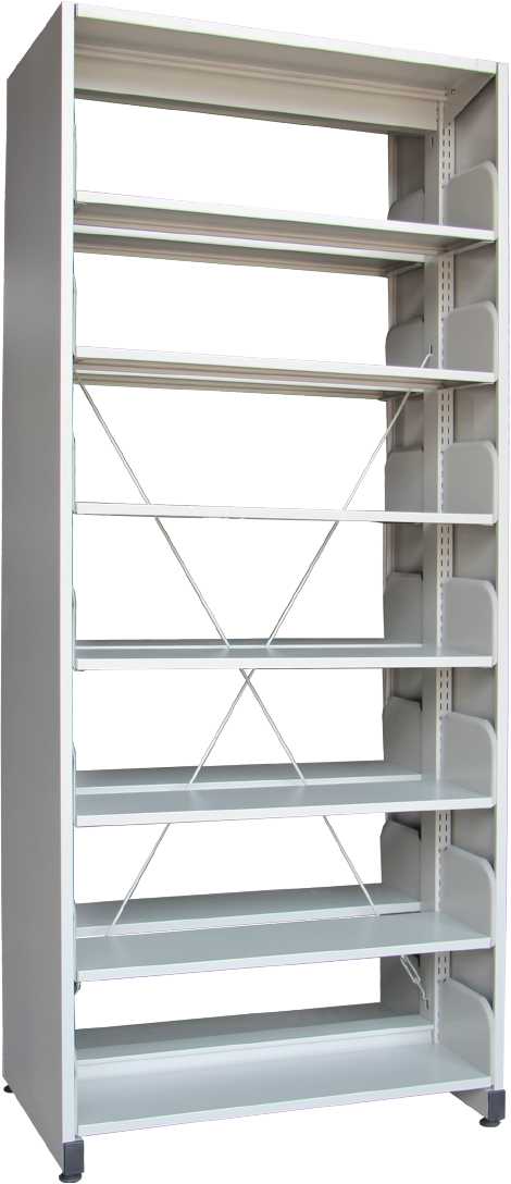 GV-S327 LIBRARY RACK DOUBLE SIDED WITH SIDE PANEL (7 LEVEL)